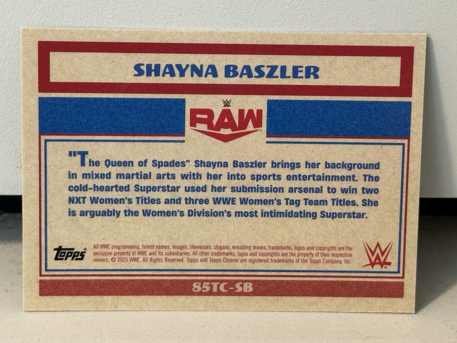 2025 Topps Chrome Wwe - 1985 Topps Current Shayna Baszler #85tc-Sb for ...