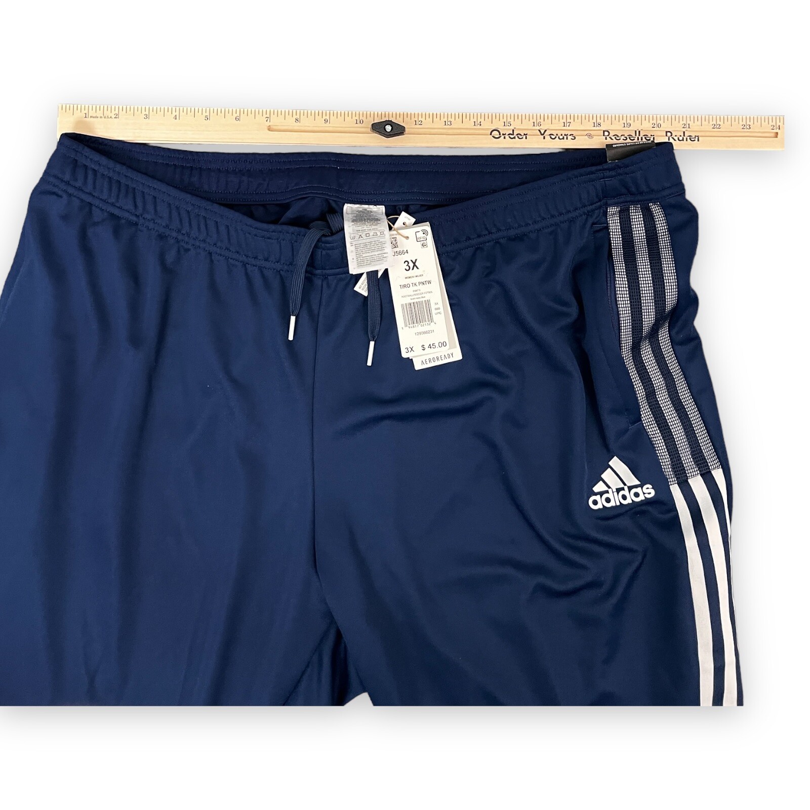 adidas Mens French Terry Tapered Cuff 3-Stripes Jogger HL2270 Pants ...