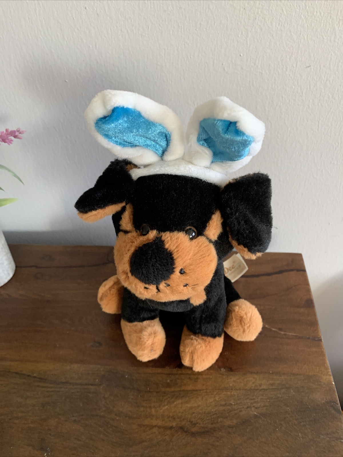 Easter Rottweiler Puppy With Bunny Ears Plush 8” DanDee Collectors ...