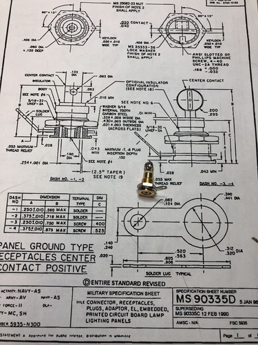 MS90335-4 Gold Plated Electrical Connector | eBay