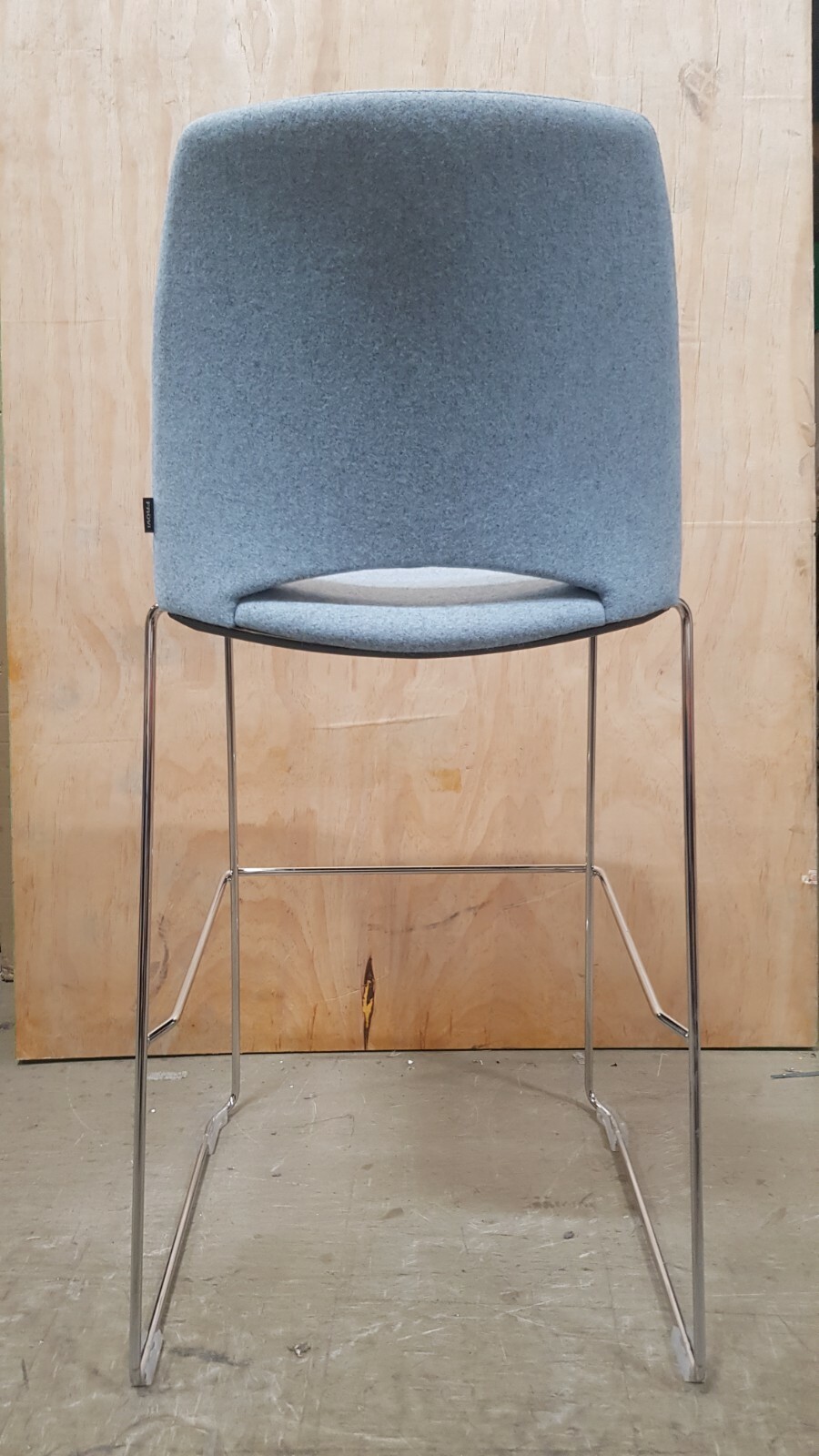 Frovi High Stool Upholstered In Camira Blue Fabric Bar Poseur Meeting ...