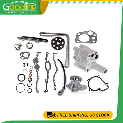 Timing Chain Kit Water Oil Pump For 90-94 Nissan D21 2.4L SOHC KA24E ...