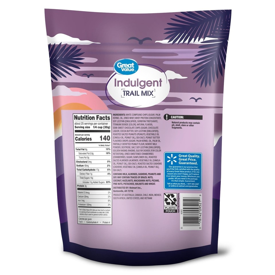 Great Value Indulgent Trail Mix 26oz – Rich, Sweet & Crunchy Snack ...