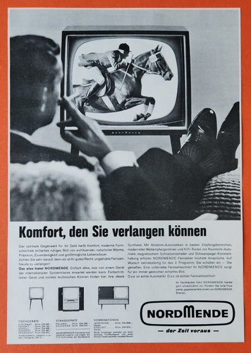 B92. NORDMENDE Fernseher / TV Werbeanzeige Werbung Reklame 1960 | eBay