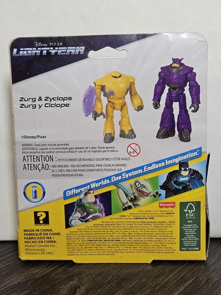 Disney Pixar Buzz Lightyear Zurg & Zyclops Imaginext Action Figure Toy ...