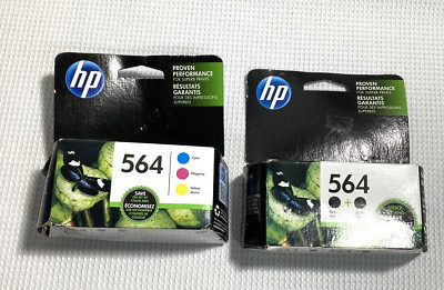 Genuine HP 564 Color & 564 Black Ink Cartridges sealed Exp. 2018 | eBay