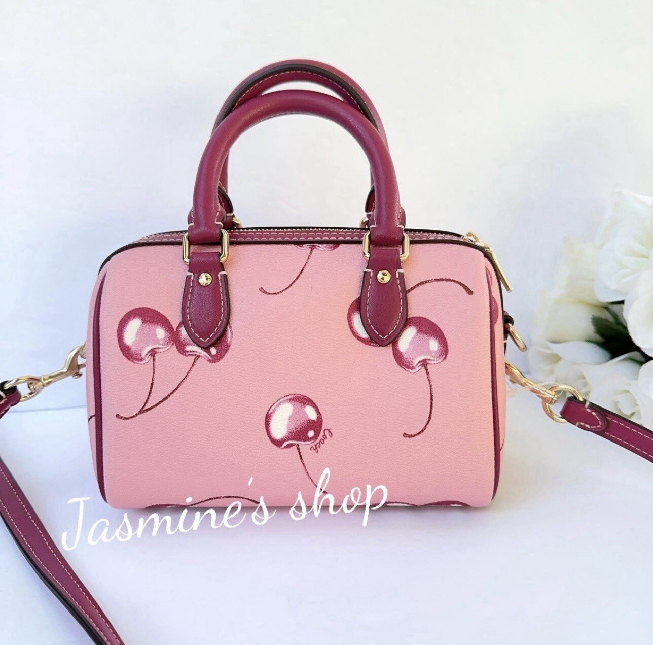 NWT Coach Mini Rowan Crossbody With Cherry Print CR245 | eBay