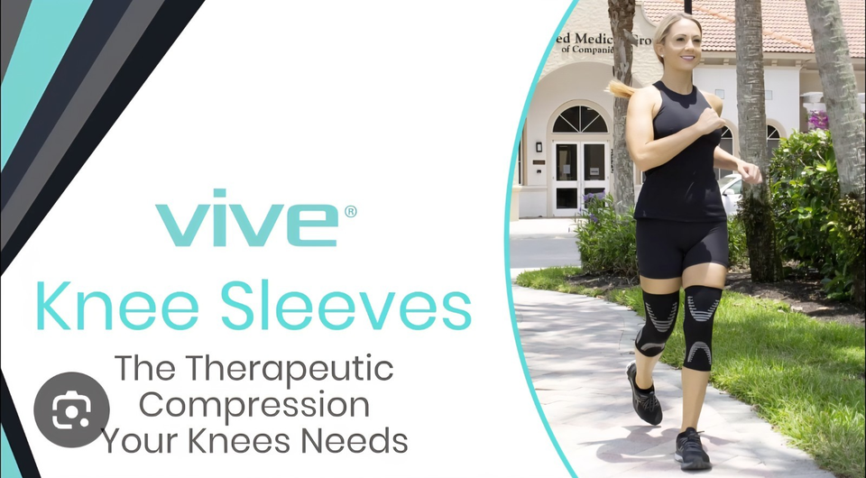 Vive Knee Sleeves (Pair) - Compression Support Sleeve Brace ...