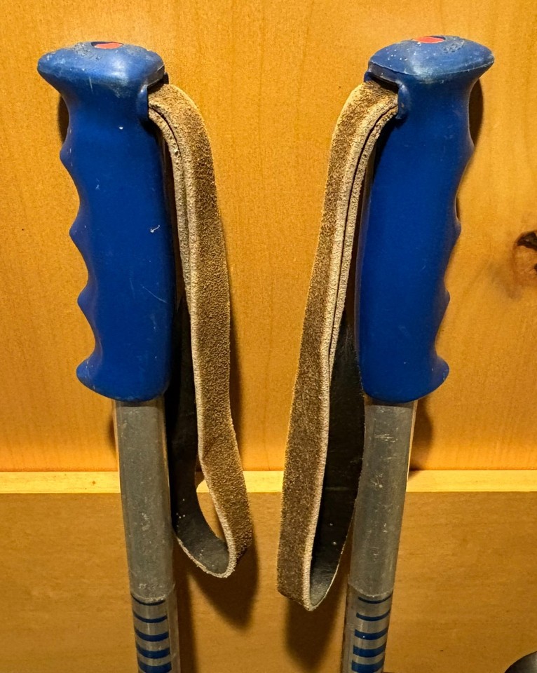 Barrecrafters vintage 70s aluminum blue 48 in / 120 cm Ski Poles ...