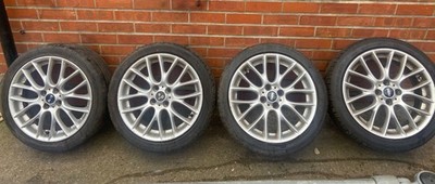 MINI R55 R56 JCW R112 17" Cross Spoke Silver Challenge Alloy Wheels x 4 ...