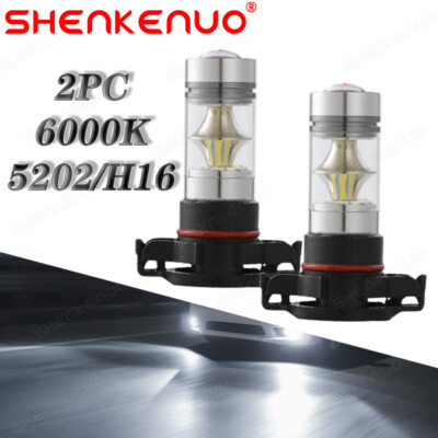 LED Headlight Kit 5202 6000K White Fog Light Bulbs for PONTIAC G8 2008 ...