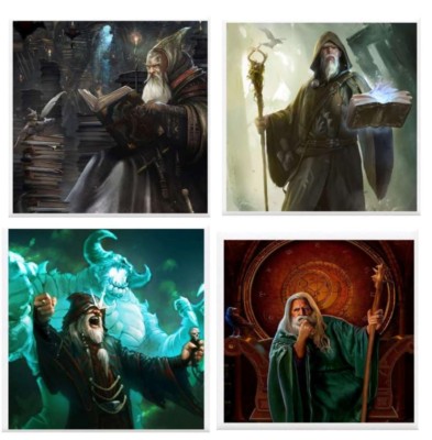Fantasy Wizard Arwork 4x4 Ceramic Coasters Handmade set of 4 | eBay
