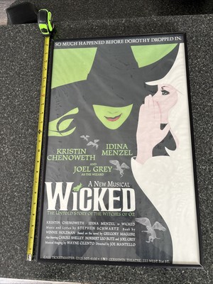 Original WICKED Broadway Musical Poster Framed Idina Menzel Kristin ...