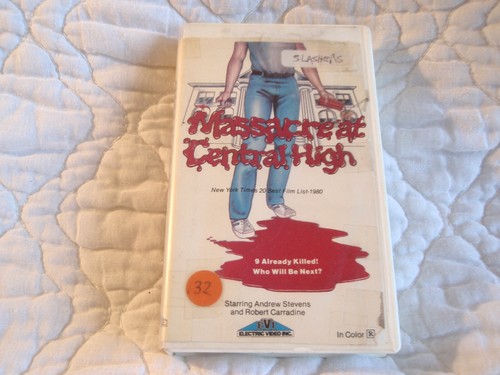 MASSACRE AT CENTRAL HIGH VHS 70'S SLASHER HORROR SCHOOL BULLYING GANG ...