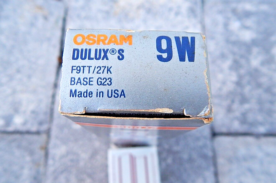 New Osram Dulux S G23 Base 2 Pin 9W Fluorescent Bulb F9TT/27K | eBay