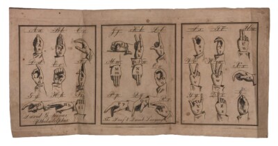 c.1820, DAVID G. SEIXAS, THE DEAF & DUMB LANGUAGE, SIGN LANGUAGE ...