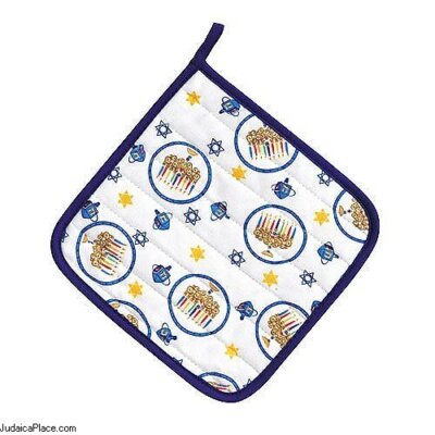 Chanukah Pot Holder - Menorah and Star of David | eBay