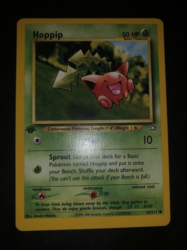 HOPPIP COMMON - POKEMON 61/111 NEO GENESIS FIRST EDITION MISCUT NEAR MINT US | eBay
