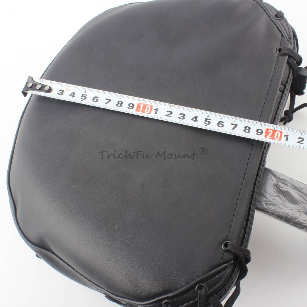 Black Motorcycle Rider Backrest Organizer Bag Universal For Harley Road ...