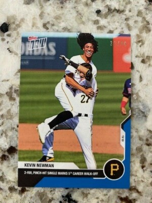 2020 TOPPS NOW BLUE PARALLEL CARD 32/49 PITTSBURGH PIRATES KEVIN NEWMAN ...