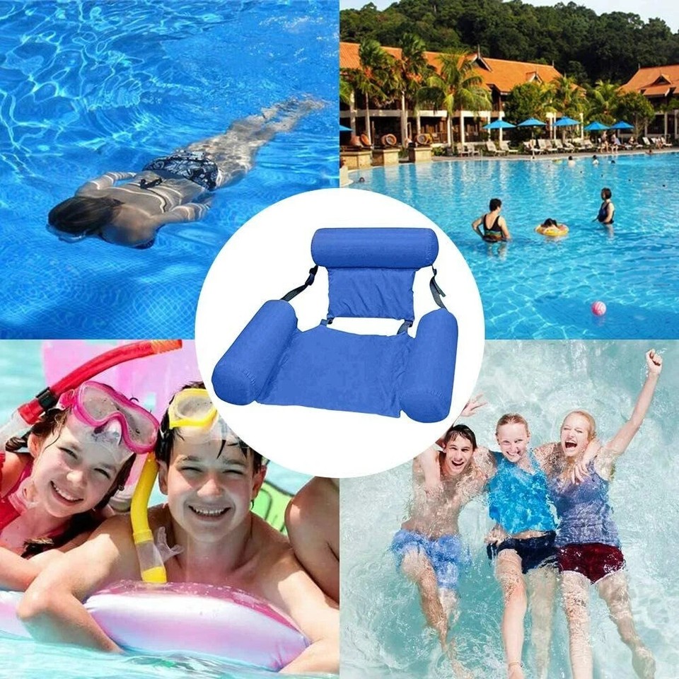 Floating Inflatable Swimming Pool Chair Relaxing Seat Water Bed Lounge ...