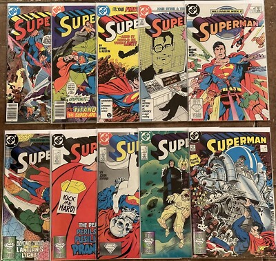 Superman Vol. 1 #322 & 324 + Vol. 2 #1, 2, 13, 14, 16-19 DC Comics Lot ...