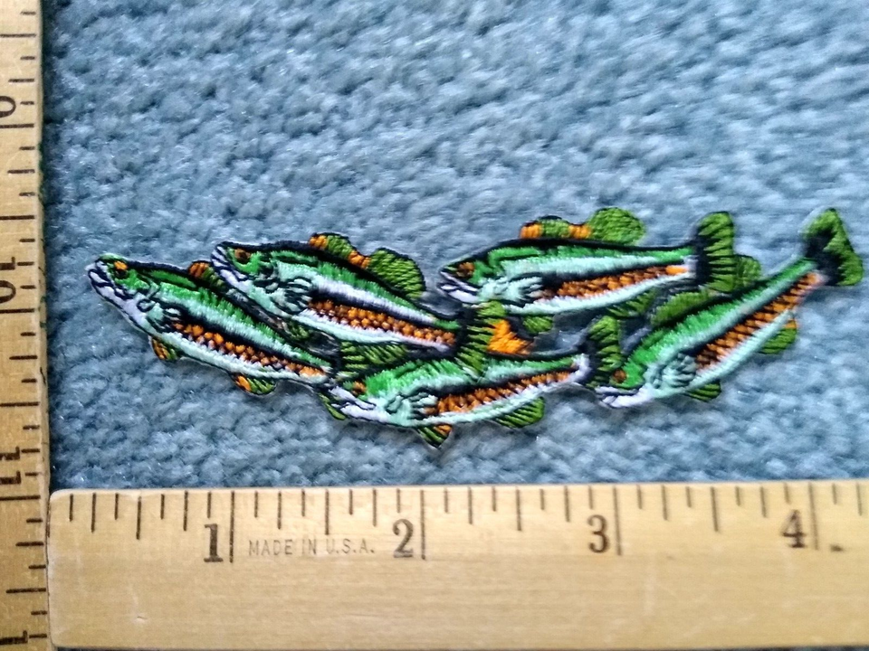 RARE WALLEYE FISH 5 IN 1 FISHING IRON ON PATCH free shipping | eBay