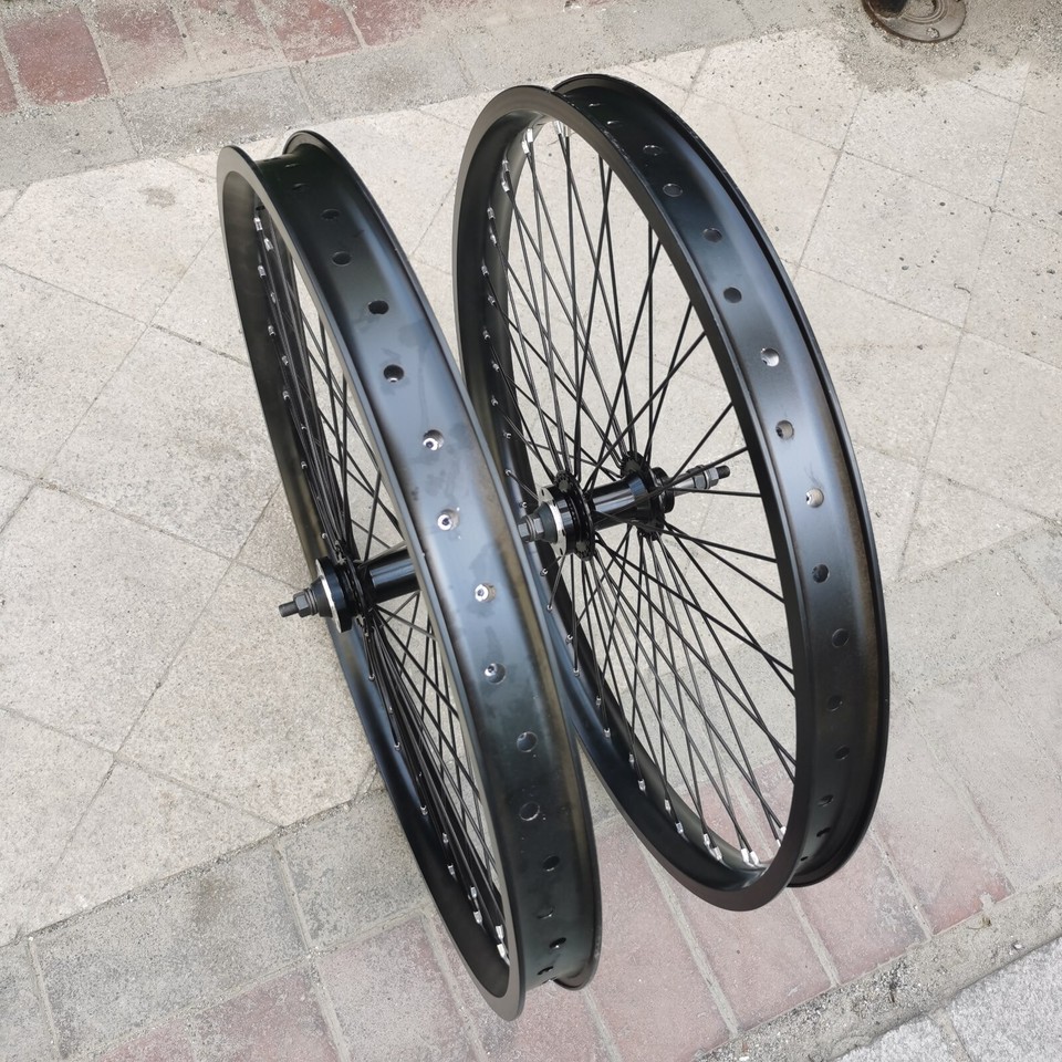 26" Bike Rim Wheel Set 12G&Flywheel-Heavy Duty Double Wall 48 Spoke ...