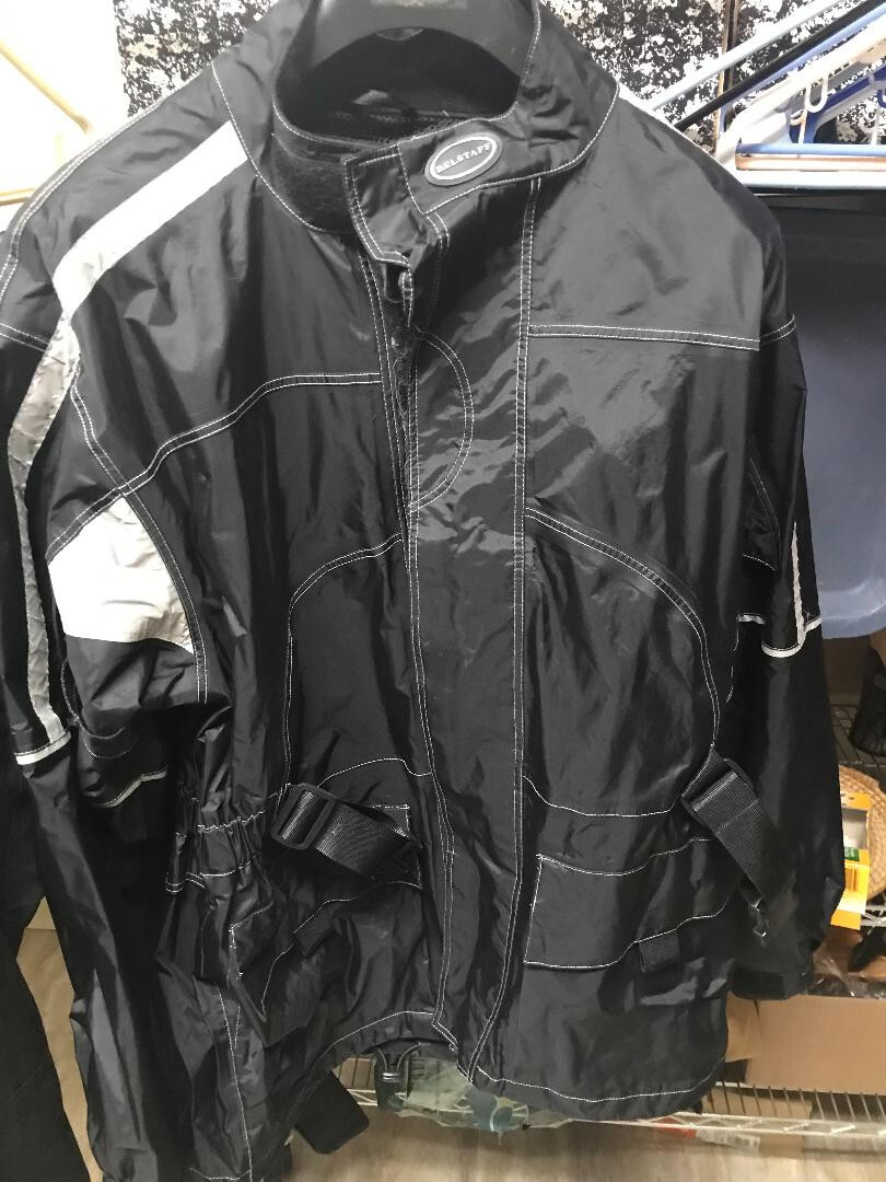 BELSTAFF Black Motorcycle Windbreaker Waterproof Lined Rain Jacket Mens ...