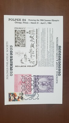 POPEX 1984 SHOW CARD - Honoring the 1984 Summer Olympics - CANCELLED | eBay