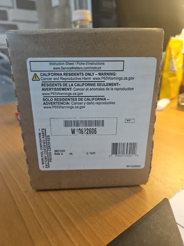 Whirlpool/kitchenaid Auger Motor For Ice Maker Pn W10822606 | eBay