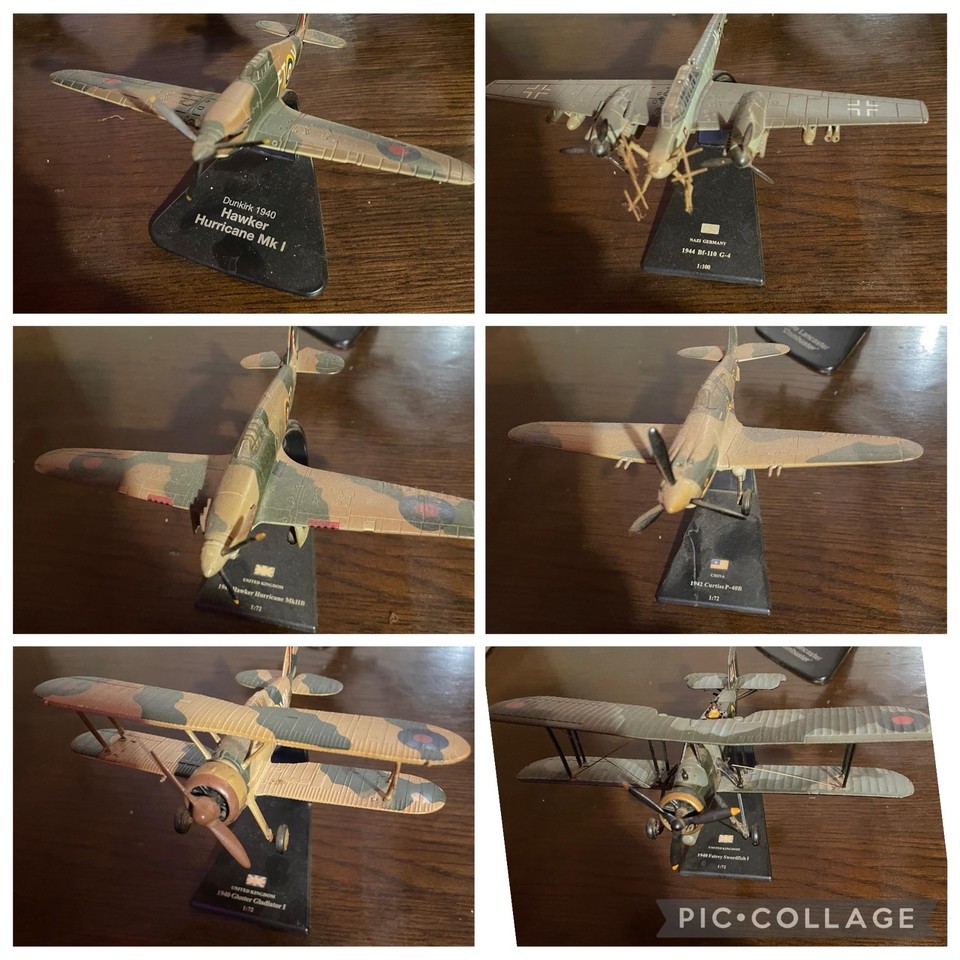 Job lot Atlas Editions Die Cast WW1 & WW2 Planes Aircraft | eBay UK