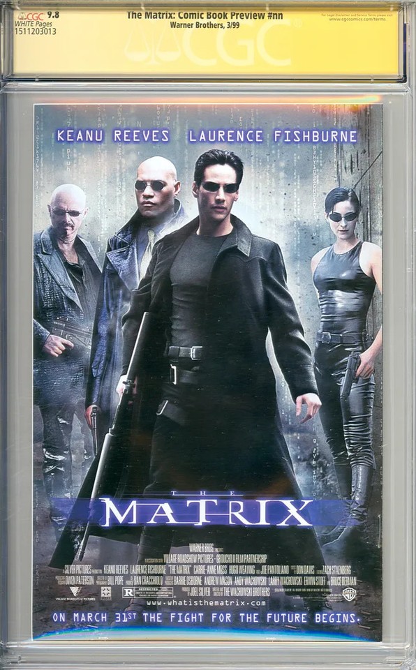The Matrix: Comic Book Preview #nn SIGNED Geof Darrow Warner Bros. 1999 ...