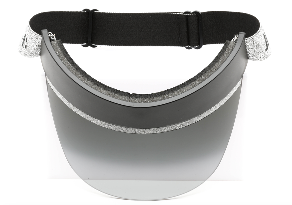 JIMMY CHOO CALIX BSC Sun Visor Black Silver Grey Gradient Lens | eBay