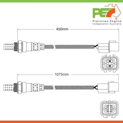 2x New * OEM * Pre-Cat & Post-Cat Oxygen Sensors For Hyundai i20 1.4L ...