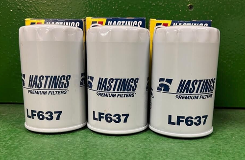 Hastings LF637 3 Pk. Oil Filters WIX 57045 57502 Baldwin B7444 New ...