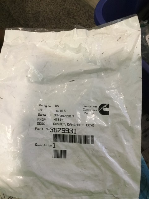 OEM Cummins 3679931 Gasket Camshaft Cover for sale online | eBay