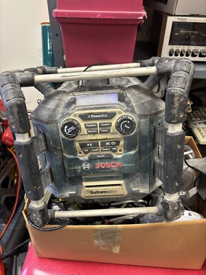 Bosch AM/FM Stereo Power Box Job Site Radio Used Works | eBay
