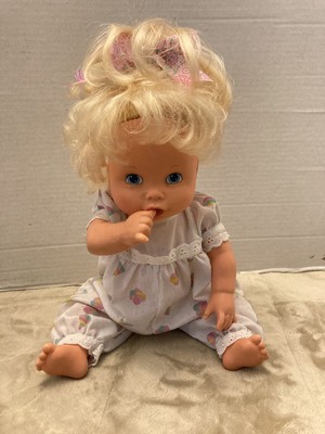Kenner Baby Alive Doll 1990 Painted Eyes Rooted Hair Open Mouth parts ...