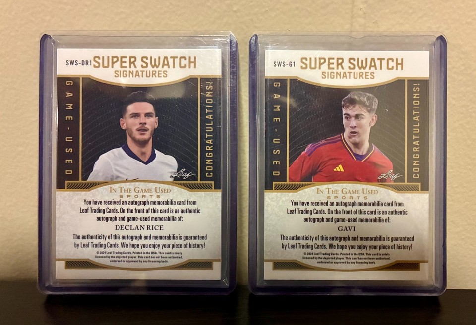 2024 Leaf ITGU | Declan Rice & Gavi Autograph Lot /25 | Super Swatch ...