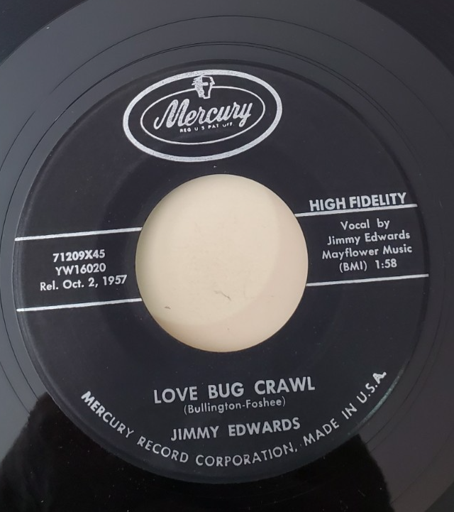 Tommy Edwards LOVE BUG CRAWL (RHYTHM & BLUES 45) #71209 PLAYS VG++ NO ...