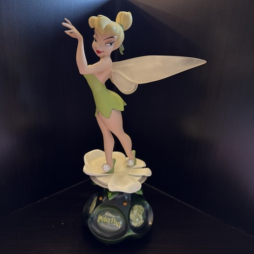 Disney Peter Pan Tinkerbell Statue on Flower Base Produced By Electric ...