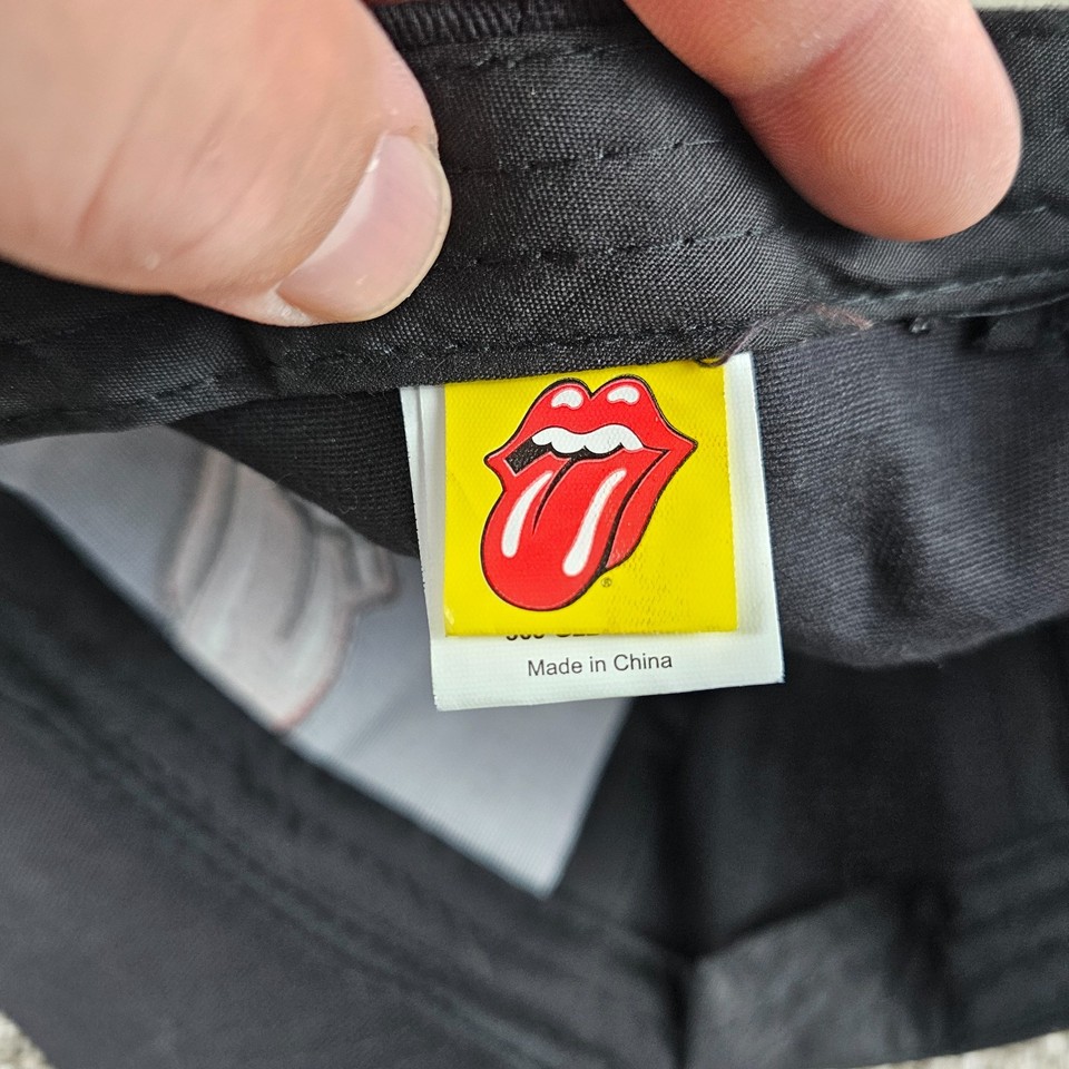 Rolling Stones Hat Cap Black Strapback Embroidered Tongue Logo NWT ...