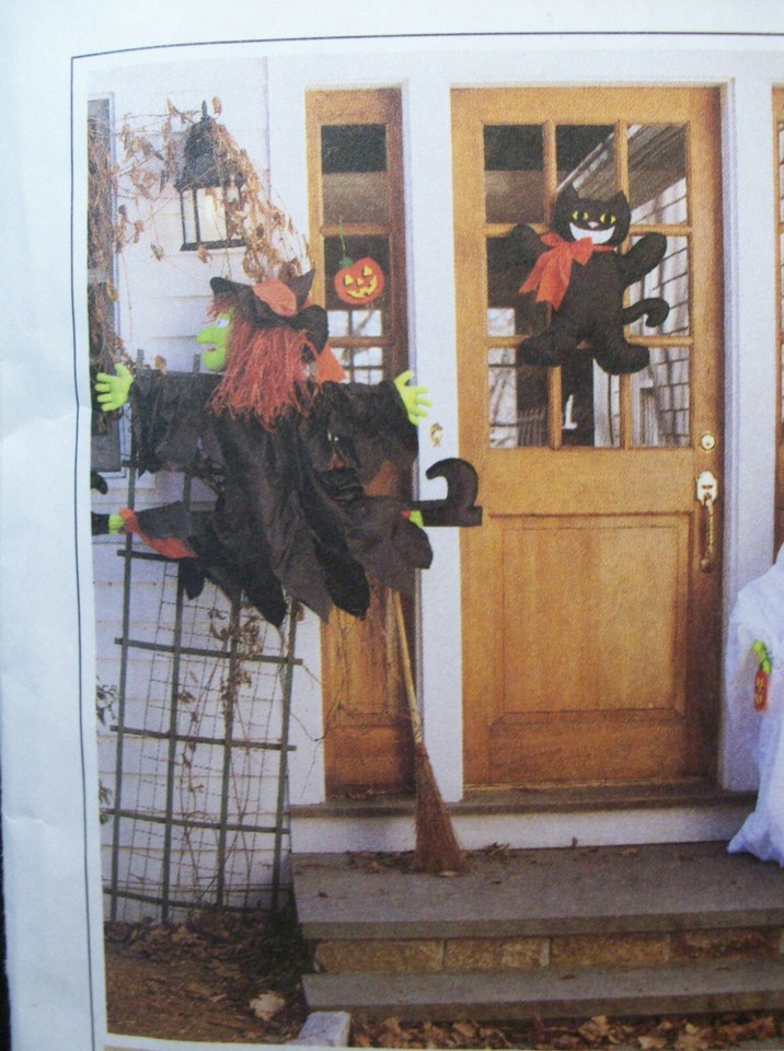 McCall's Pattern 2329 Halloween Tree / House Witch Ghost Cat Pumpkin ...