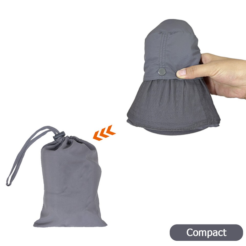 Mosquito Head Net Hat Sun Protection Bug Bucket Fishing Hiking Safari ...