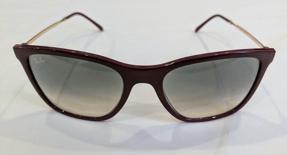 Ray-Ban RB4344 Sunglasses 6534/32 Polished Red Cherry Frame With Case ...