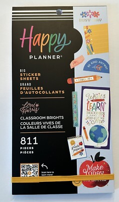 NEW Happy Planner Jess Miller CLASSROOM BIRGHTS Big Sticker Sheet Pack ...