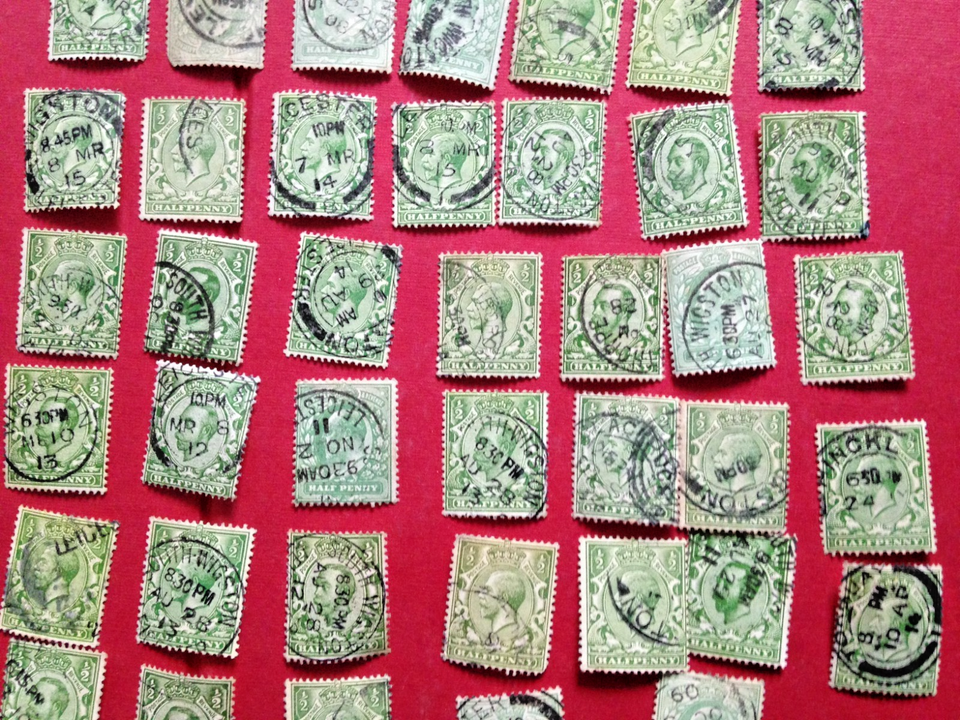 A Collection Of Edward VII George V Used Half Penny Stamps | eBay UK