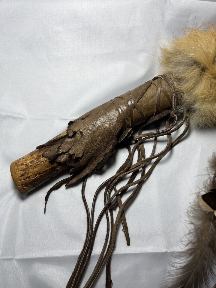 Vintage RARE Native American Ceremonial Medicine Stick Rattle One of a ...