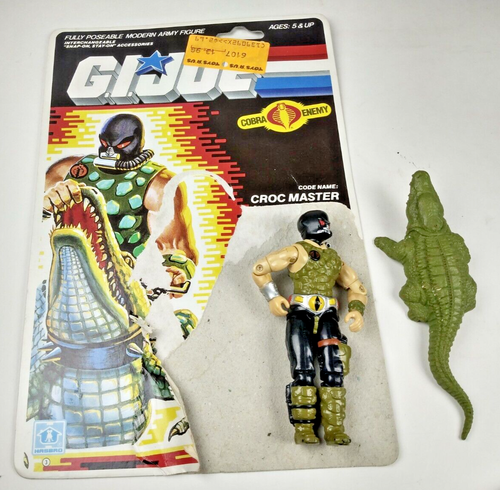Vintage 1987 CROC MASTER G.I. Joe Full Uncut File Card Back Partially ...